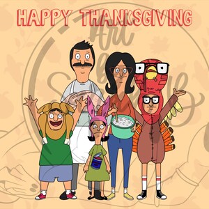 Bobs Burgers Thanksgiving PNG Transparent Background Instant Digital ...
