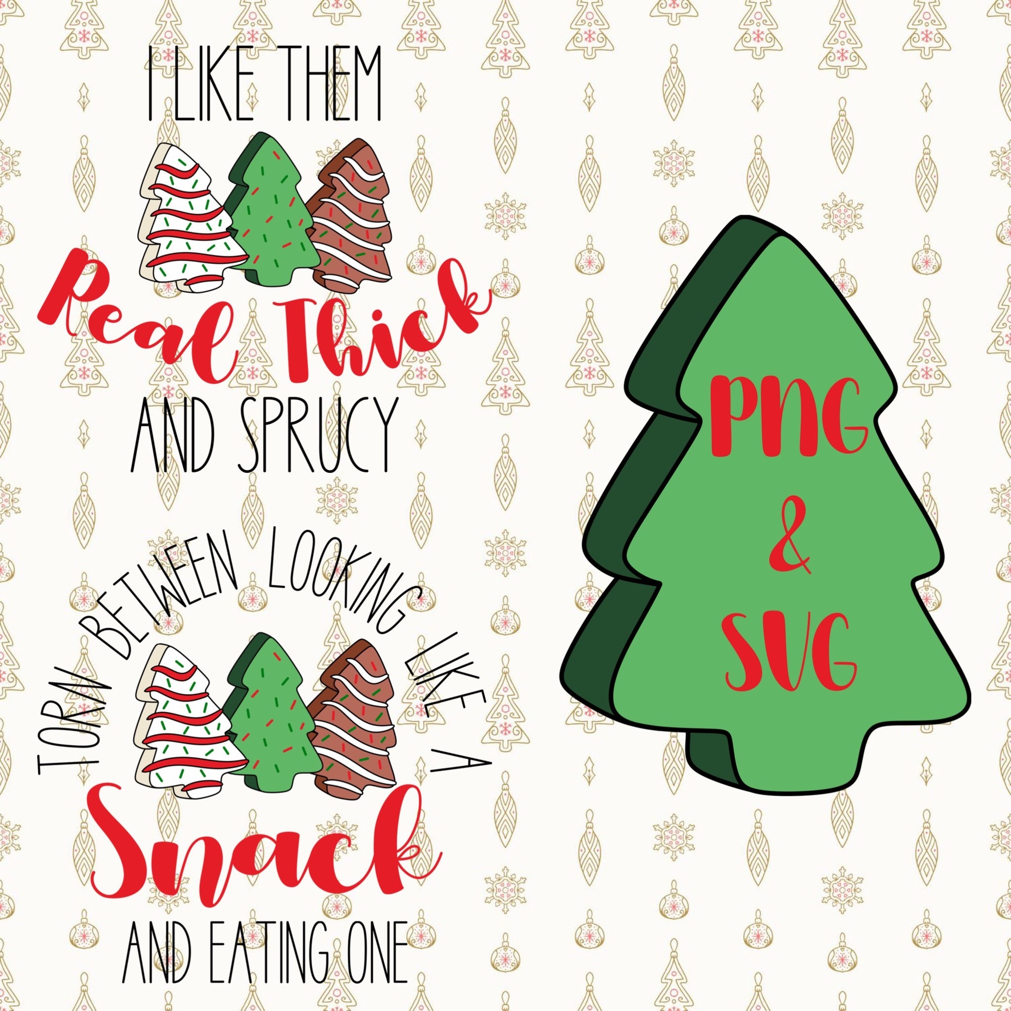 Christmas Tree Snack Cakes SVG PNG - Etsy