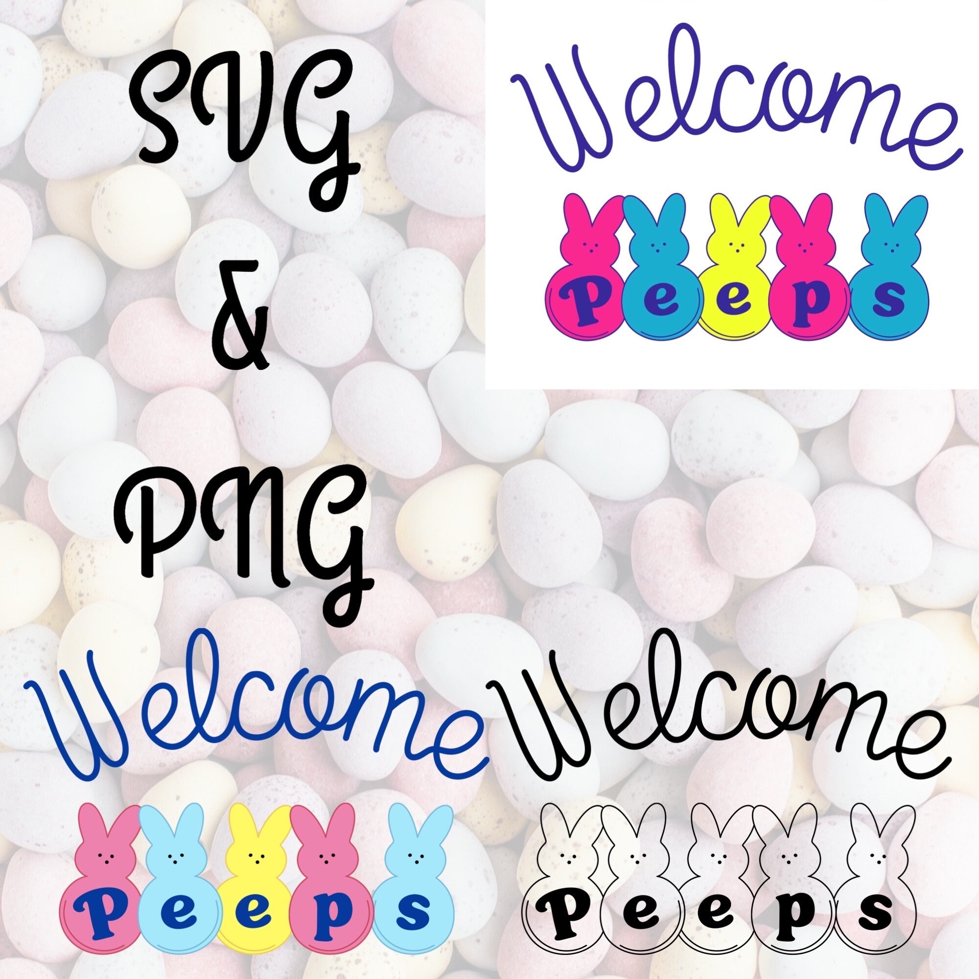 Peeps SVG PNG - Etsy