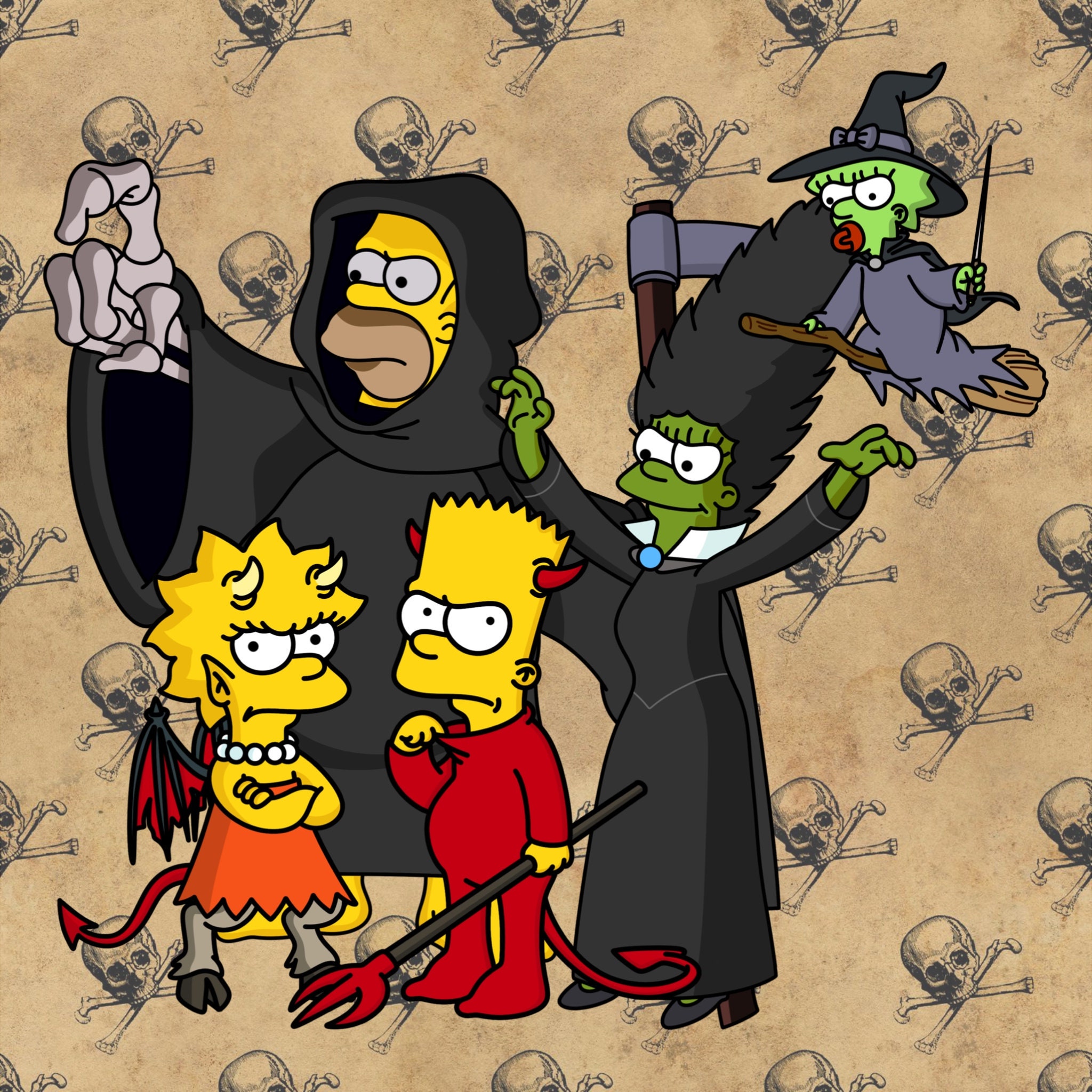Simpsons Behang Halloween