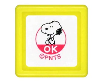 KODOMO NO KAO| Snoopy Sitting Ok| Ok! | Fuchsia Pink | Stamp |seal ...