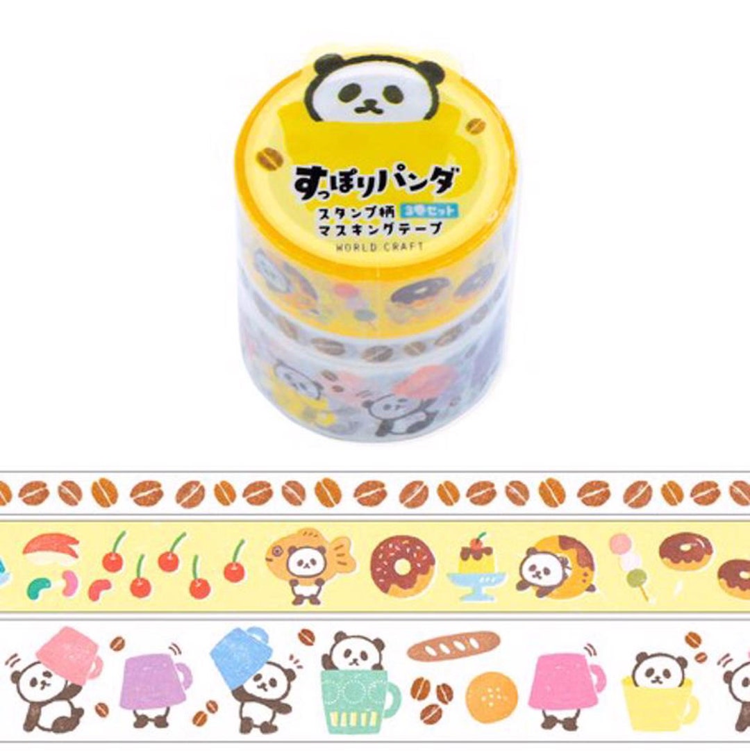 Japan WORLD CHANEL | Panda Bär | Kaffee| 3er Set| Abklebeband - Etsy ...