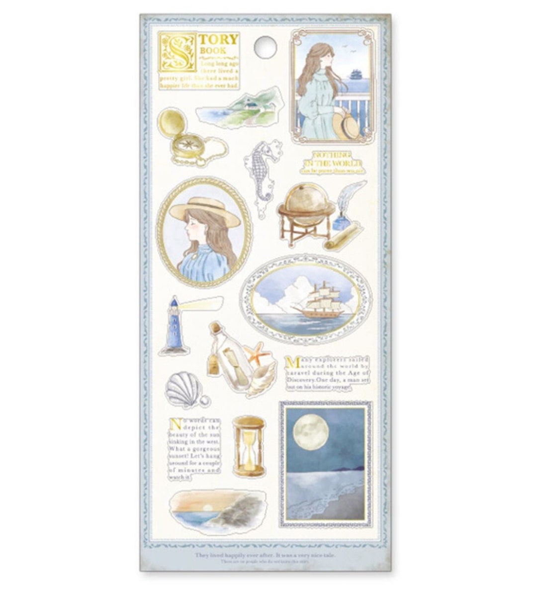 Japan| Mindwave| Seaside| Storybook Sticker| Gentle Texture| Washi ...