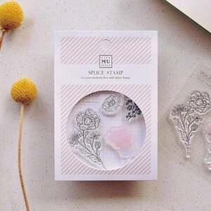 MU| Floral Poetry| Splice Stamp | Clear Stamp|transparent| Silicone ...