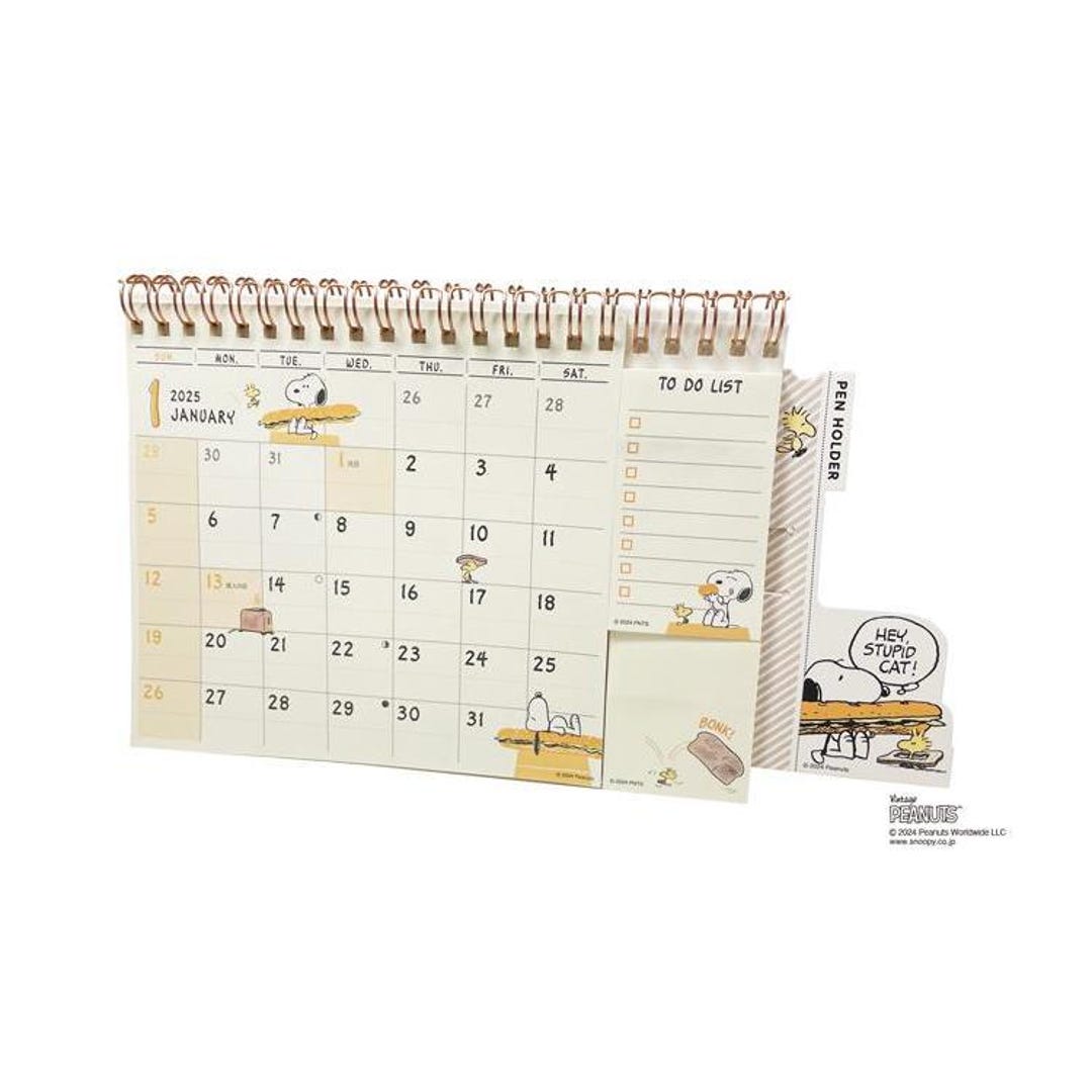 2025 Art Print Japan Snoopy Peanuts Desk Calendar With TO DO LIST Note ...
