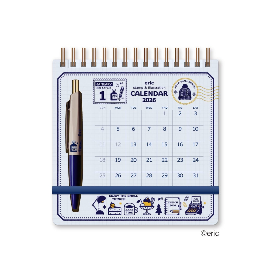 2026| SHINNIPPON CALENDAR| Eric| Scribble| Notebook Calendar - Etsy