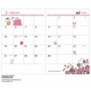 2025 Art Print Japan Snoopy Peanuts Afro-hair B7 Pocket Size Schedule ...