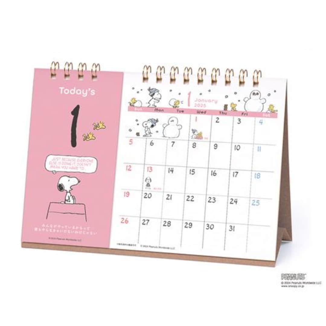 2025 Art Print Japan Snoopy Peanuts Desk Calendar With Day Calendar ...