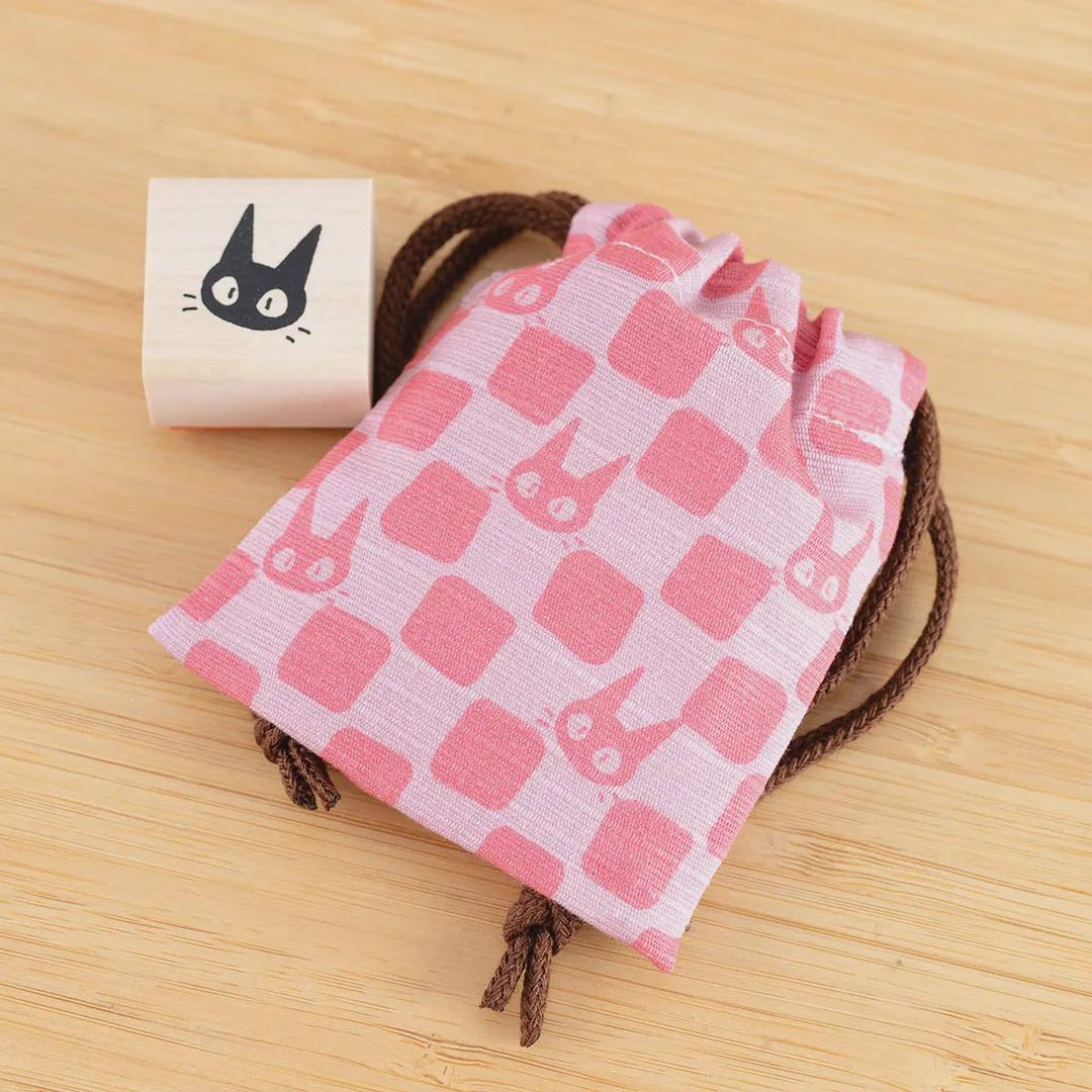 Ghibli| Kiki's Delivery Service| Jiji| Pink| Wooden Stamp| With ...