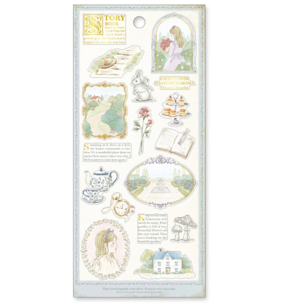 Japan| Mindwave| Rose Garden| Storybook Sticker| Gentle Texture| Washi ...