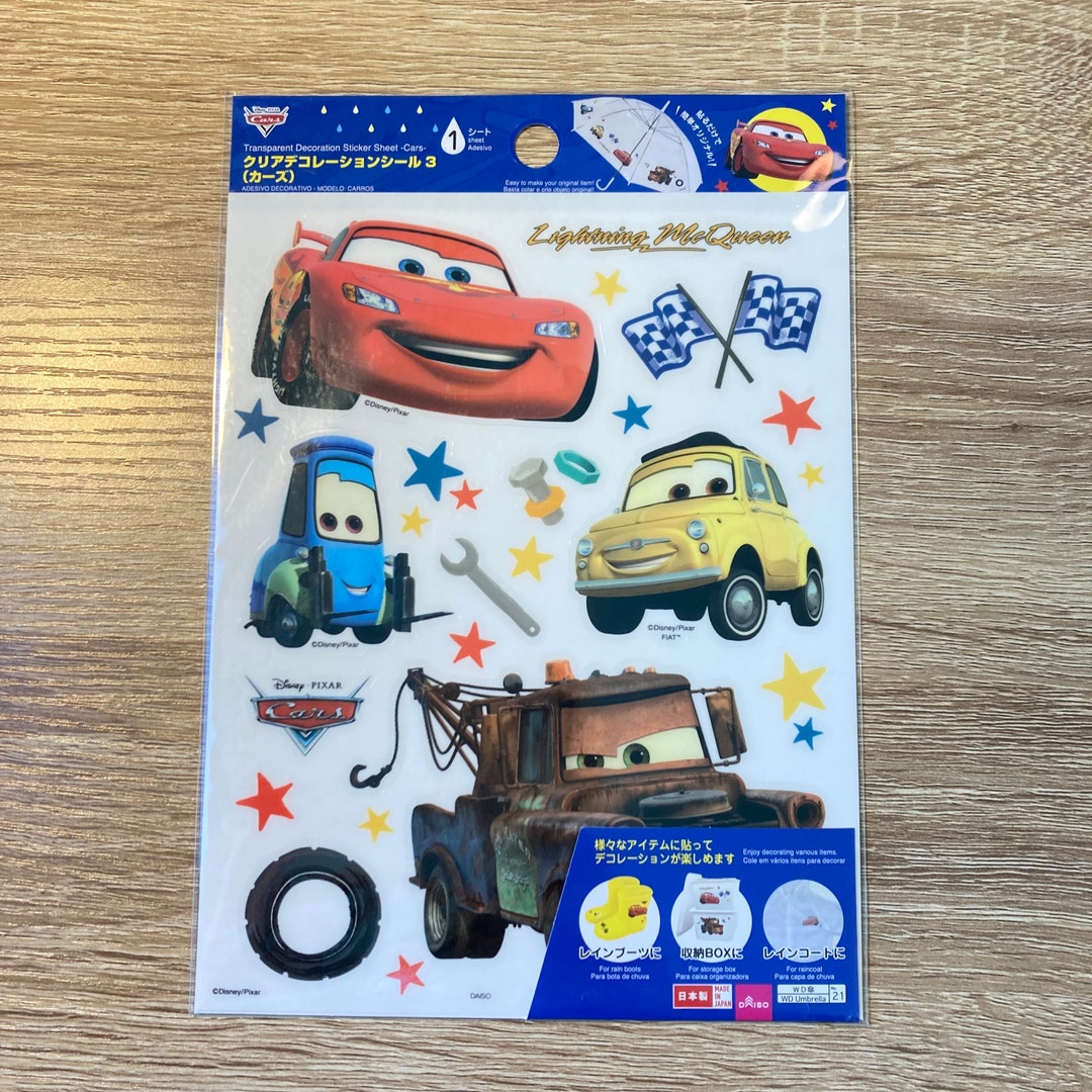 Disney Lightning Mcqueen Transparent Decoration Sticker Flakes ...
