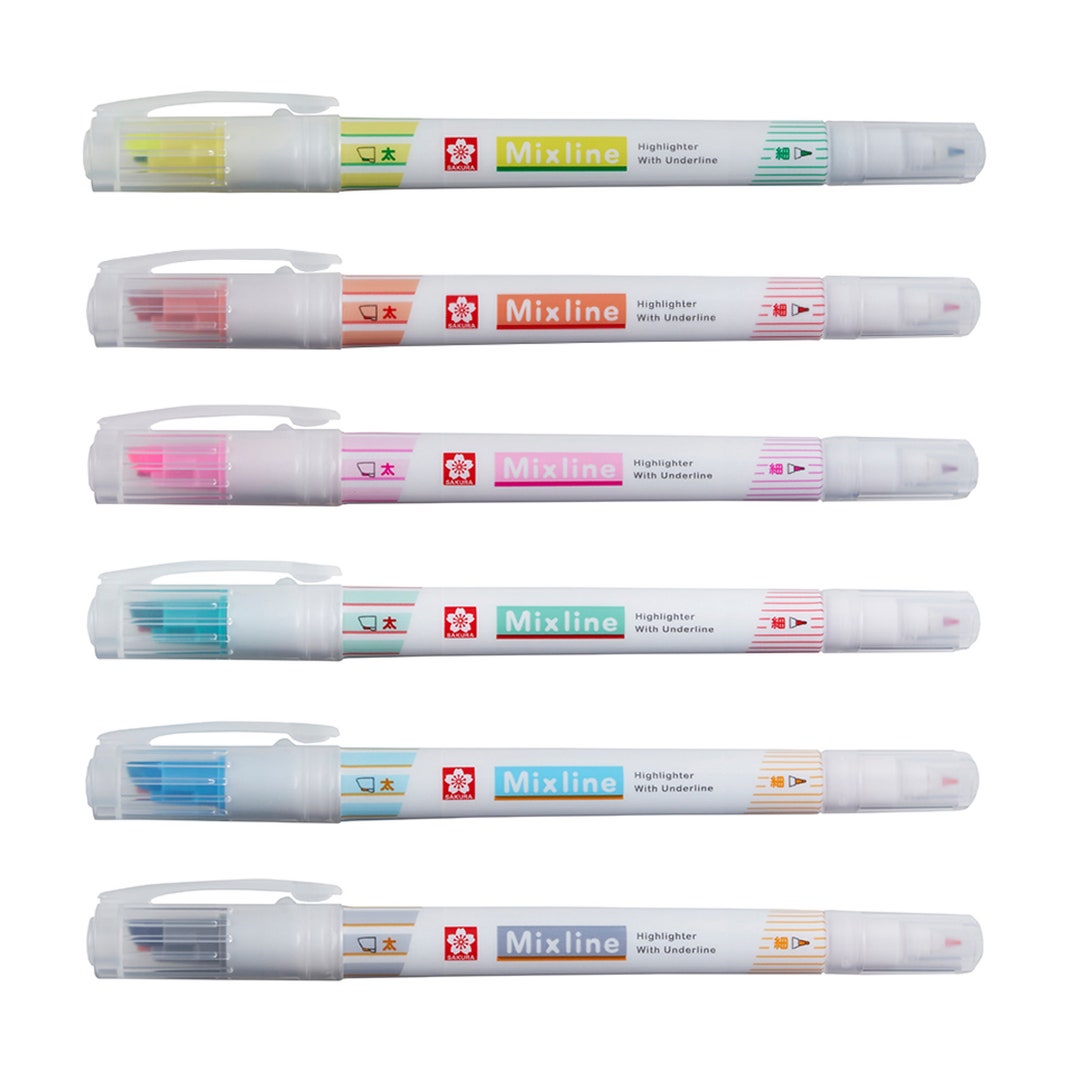 SAKURA| Mix Line| Mixline| Duo Pen| Pen and Highlighter| Highlighter ...