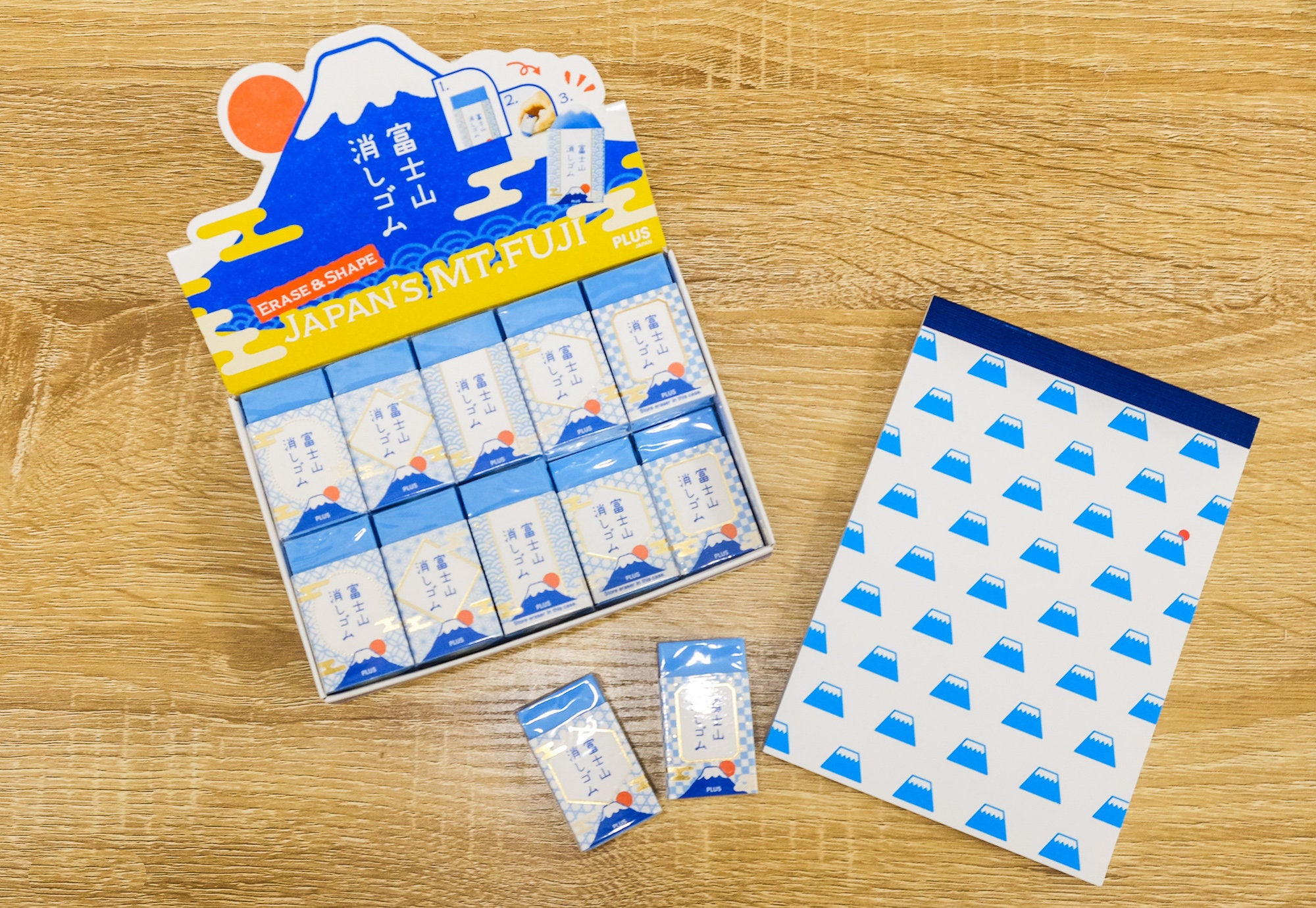 PLUS Mt. Fuji Eraser| Blue|sky|mount Fuji| FUJI Mountain| Japan|rubber ...