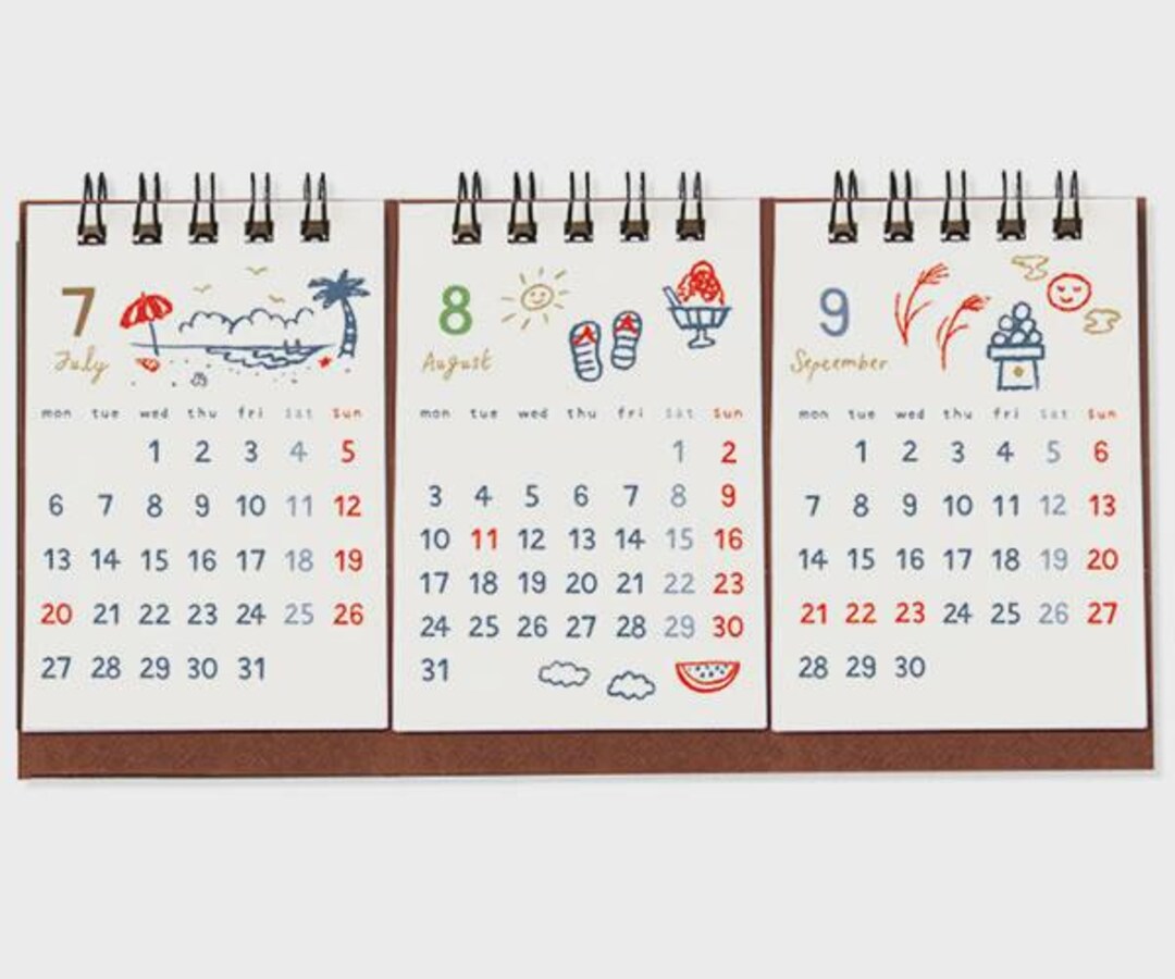2026| RYU-RYU| Honjo Ayako |3-month Calendar| Desk Calendar| 3 Months ...