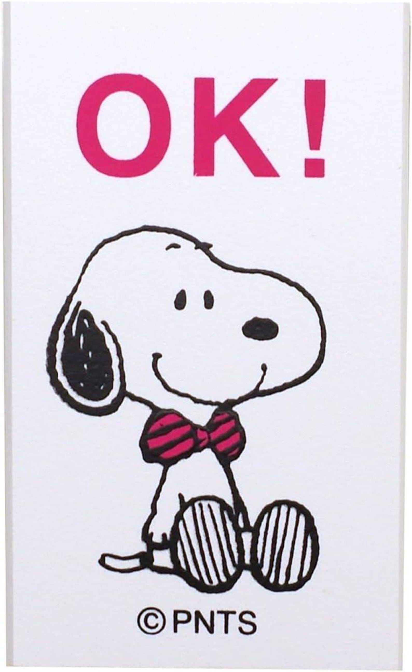 Kodomo No Kao| Peanuts| Snoopy| OK! | Bowtie| Wooden Stamp - Etsy