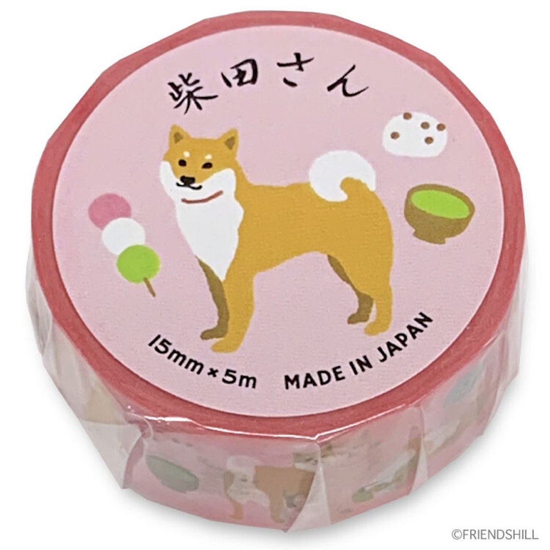 Japanese Sweet Wagashi traditional Shiba Inu masking Tape Dog pinkwashi ...