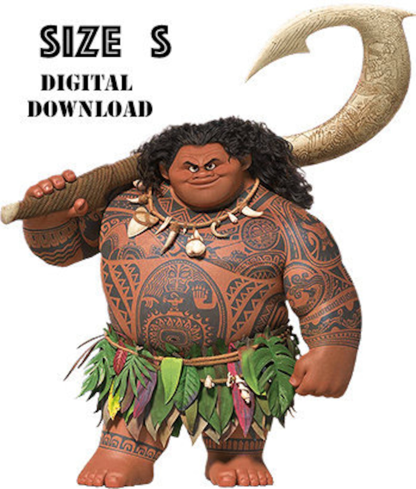 Maui Temporary Tattoo Design . Size S. Digital Download - Etsy