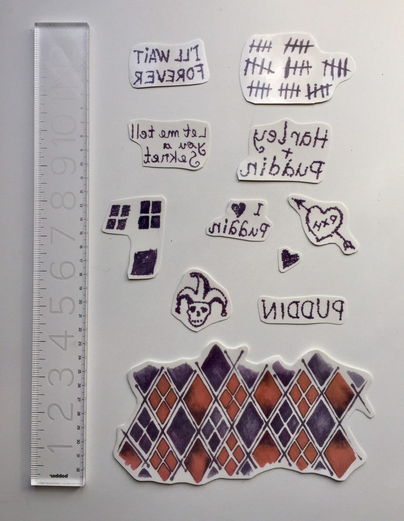 Harley Quinn Temporary Tattoos Suicide Squad Costume Halloween or ...