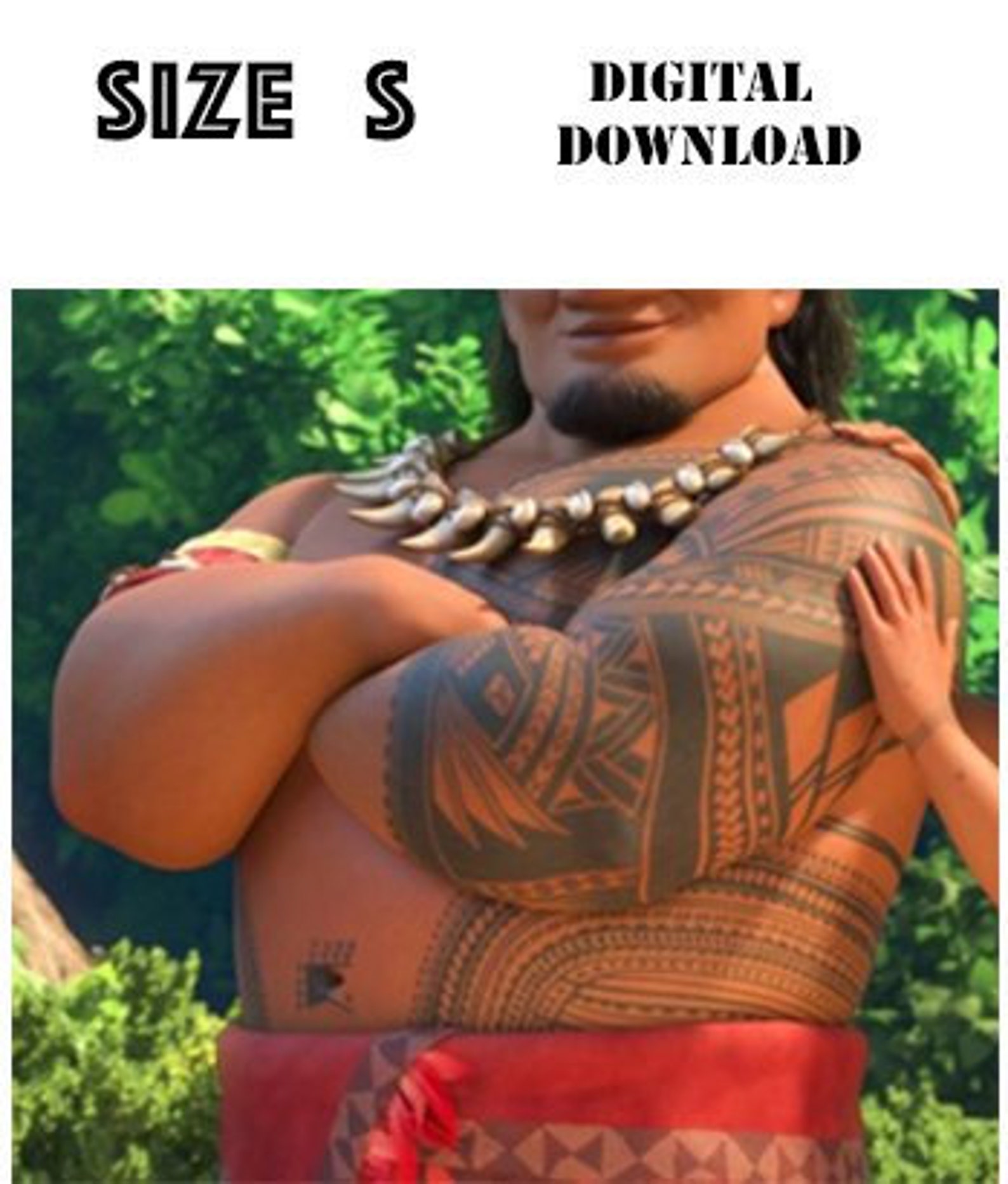 Chief Tui Temporary Tattoo Designs. Digital Download SIZE S - Etsy