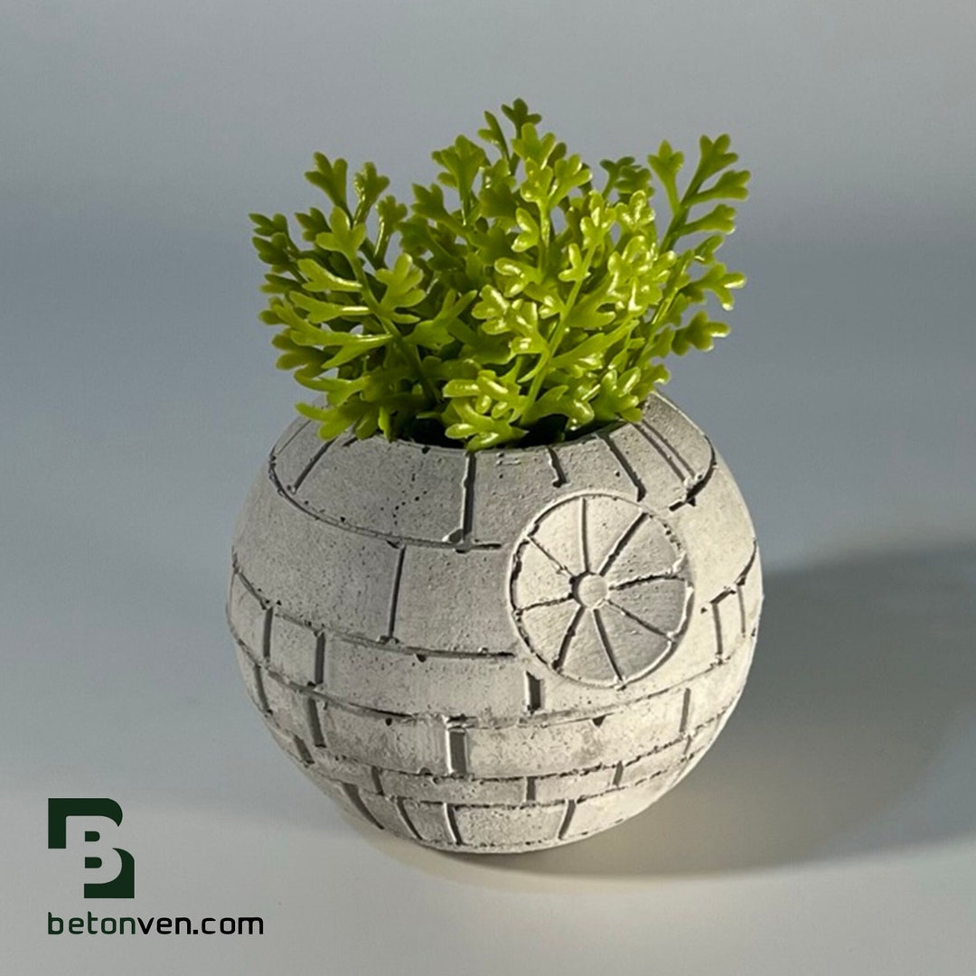3" STAR WARS PLANTER - 10cm - Air Plant Holder - Death Star Planter ...