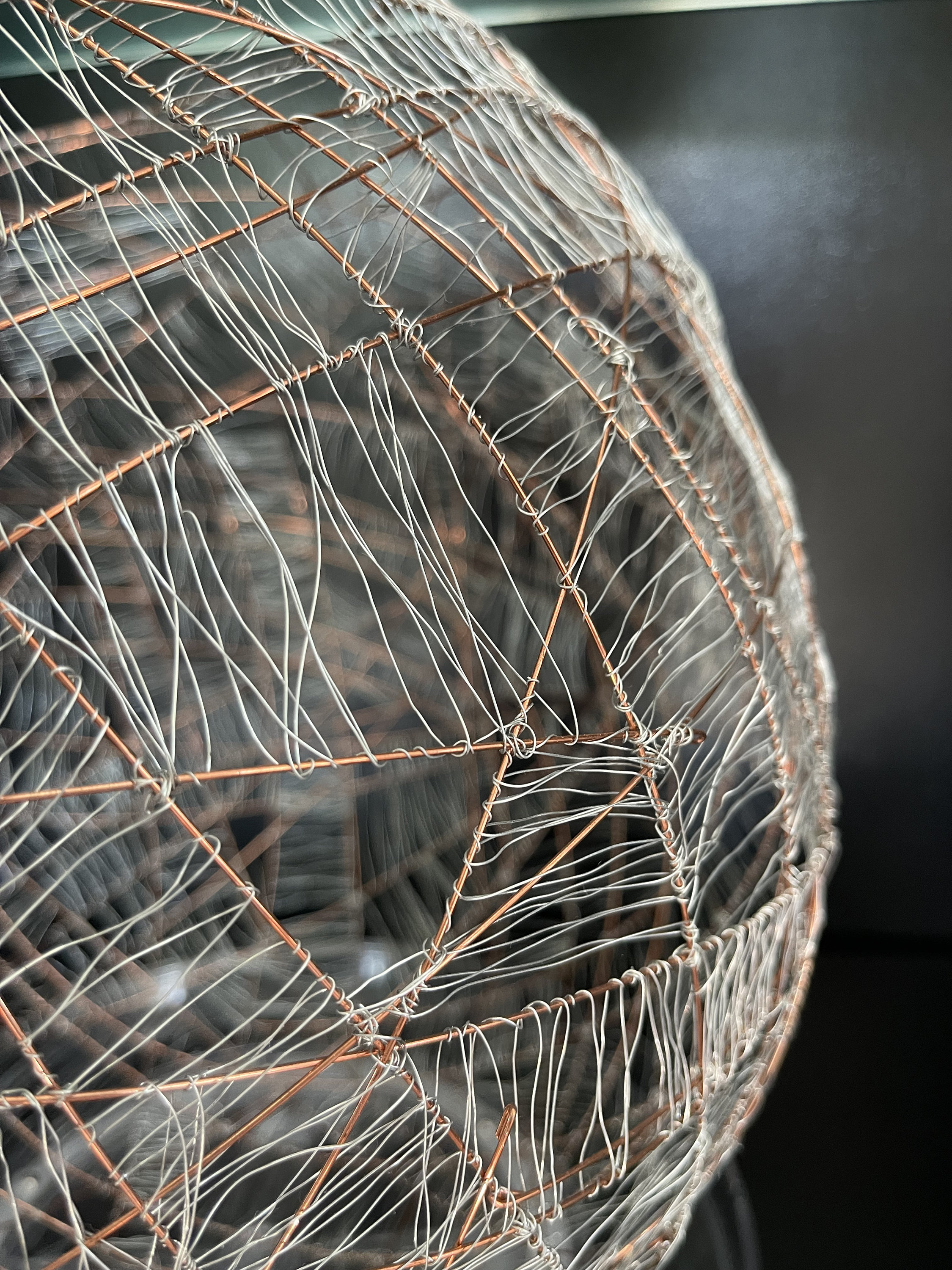 Delicate Large Wire Bowl Wire Sculpture Intricate Woven Karen Canning ...