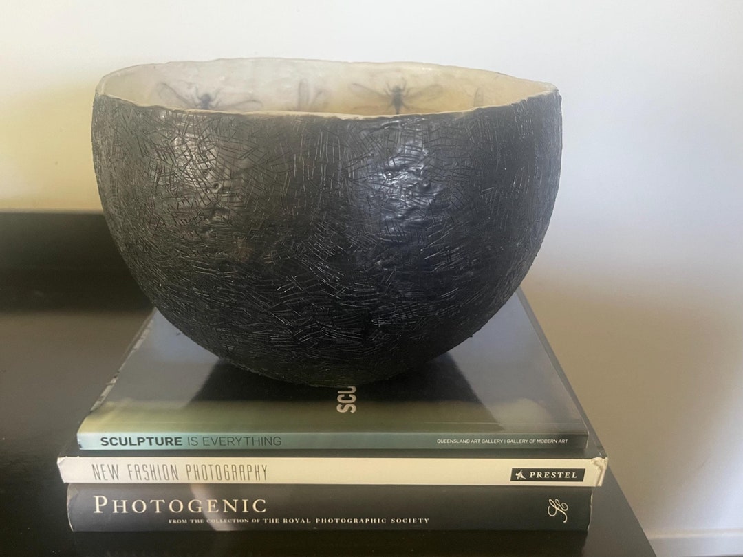 Encaustic Art Bowl | Dragonfly Mixed Media, Karen Canning - Etsy