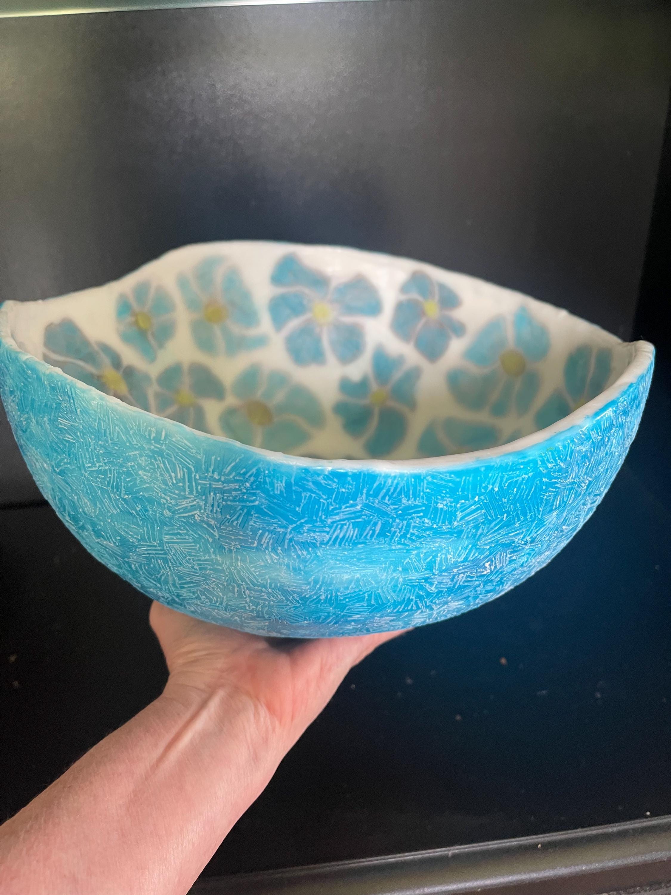 River of Dreams - Unique Encaustic and Mixed Media Decorative Bowl - Etsy