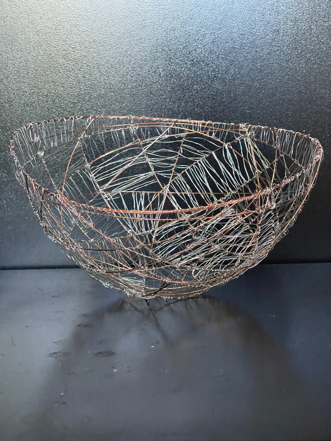 Wire Vessel|7th Wedding Anniversary|original Fine Art|copper|wire Bowl ...
