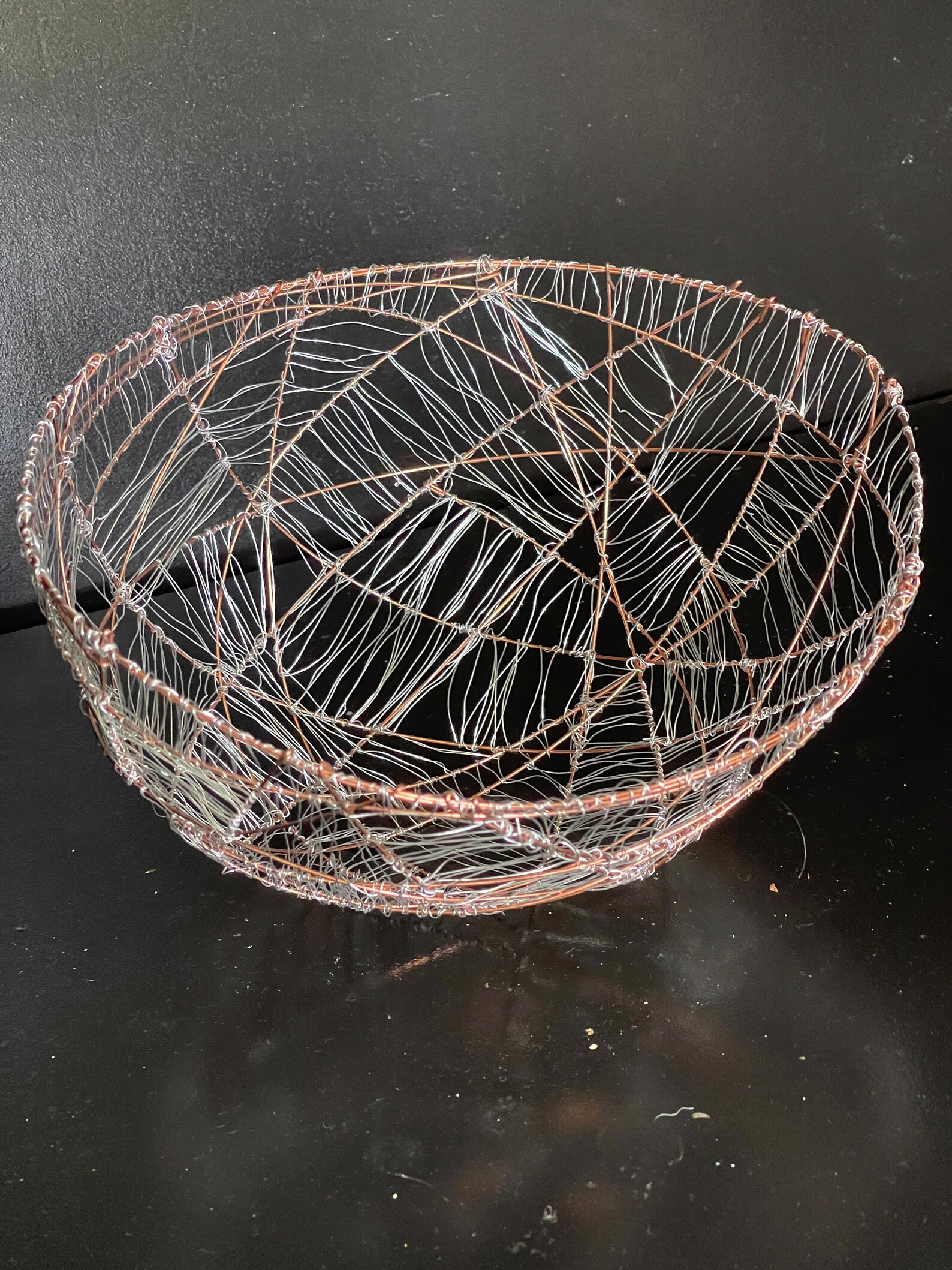 Wire Vessel|7th Wedding Anniversary|original Fine Art|copper|wire Bowl ...