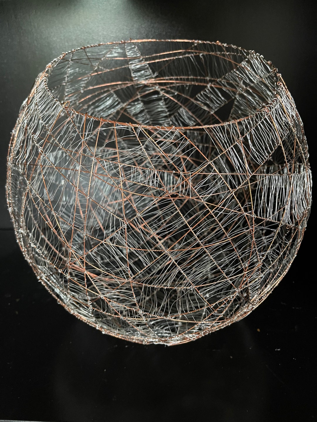 Delicate - Large Wire Bowl | Wire Sculpture | Intricate | Woven | Karen ...