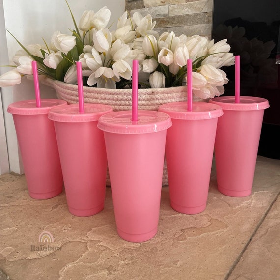 Dark Pastel Pink Reusable Cold Cup 24oz. - Etsy