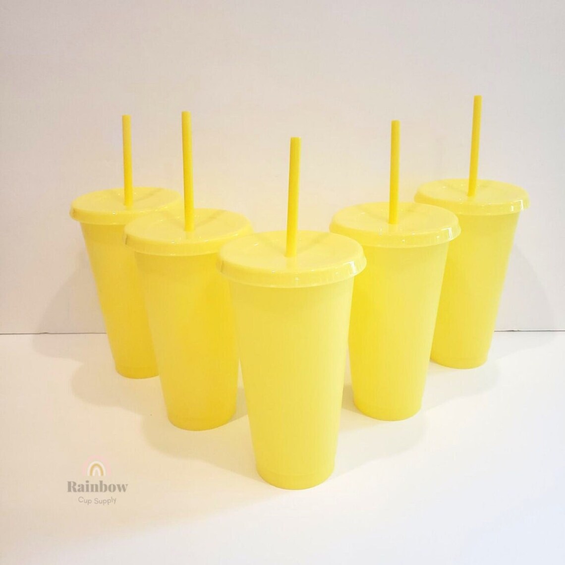 Yellow Reusable Cold Cup 24oz. - Etsy