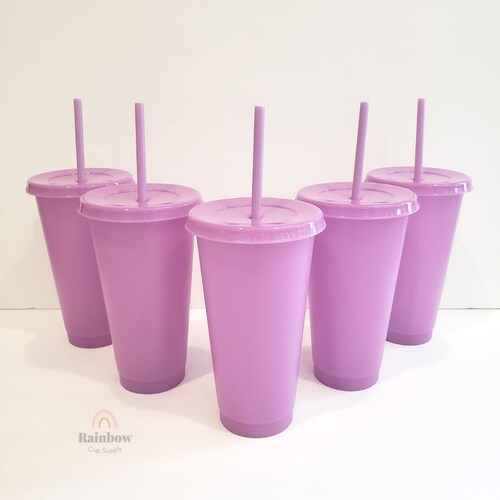 Light Pastel Pink Reusable Cold Cup 24oz. - Etsy