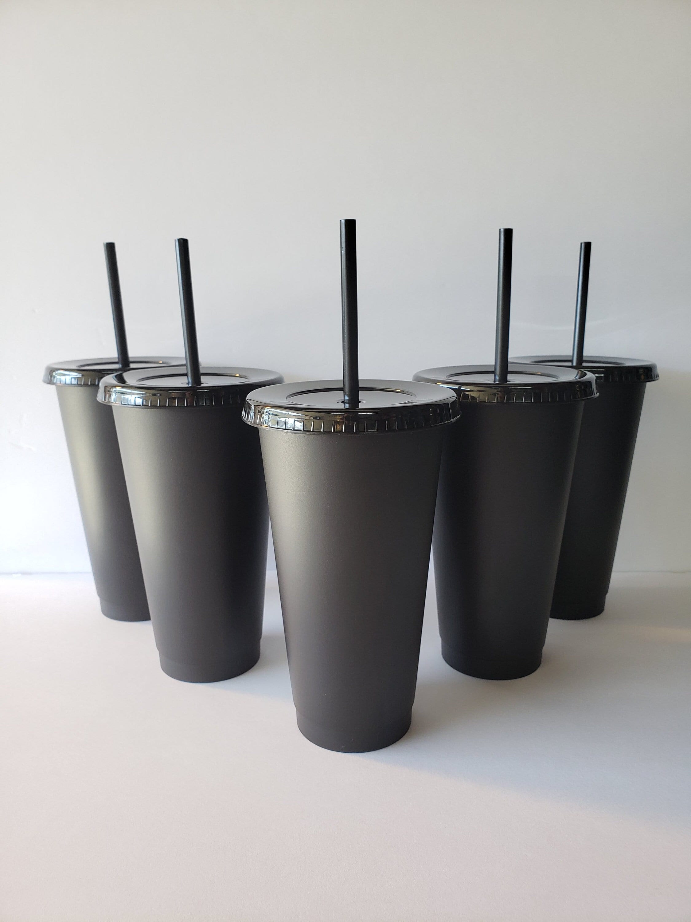 Reusable Black Matte Cold Cup 24oz. - Etsy
