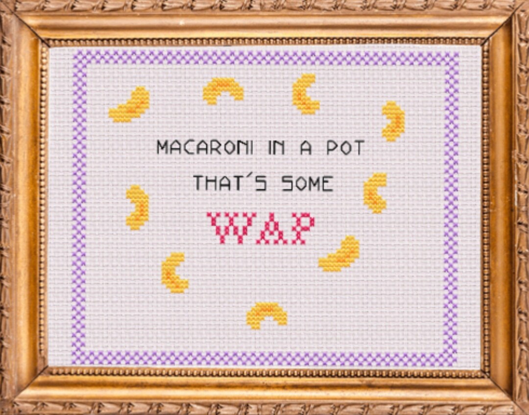 That's Some WAP, PDF Cross Stitch Pattern, Cardi B, Megan Thee Stallion ...