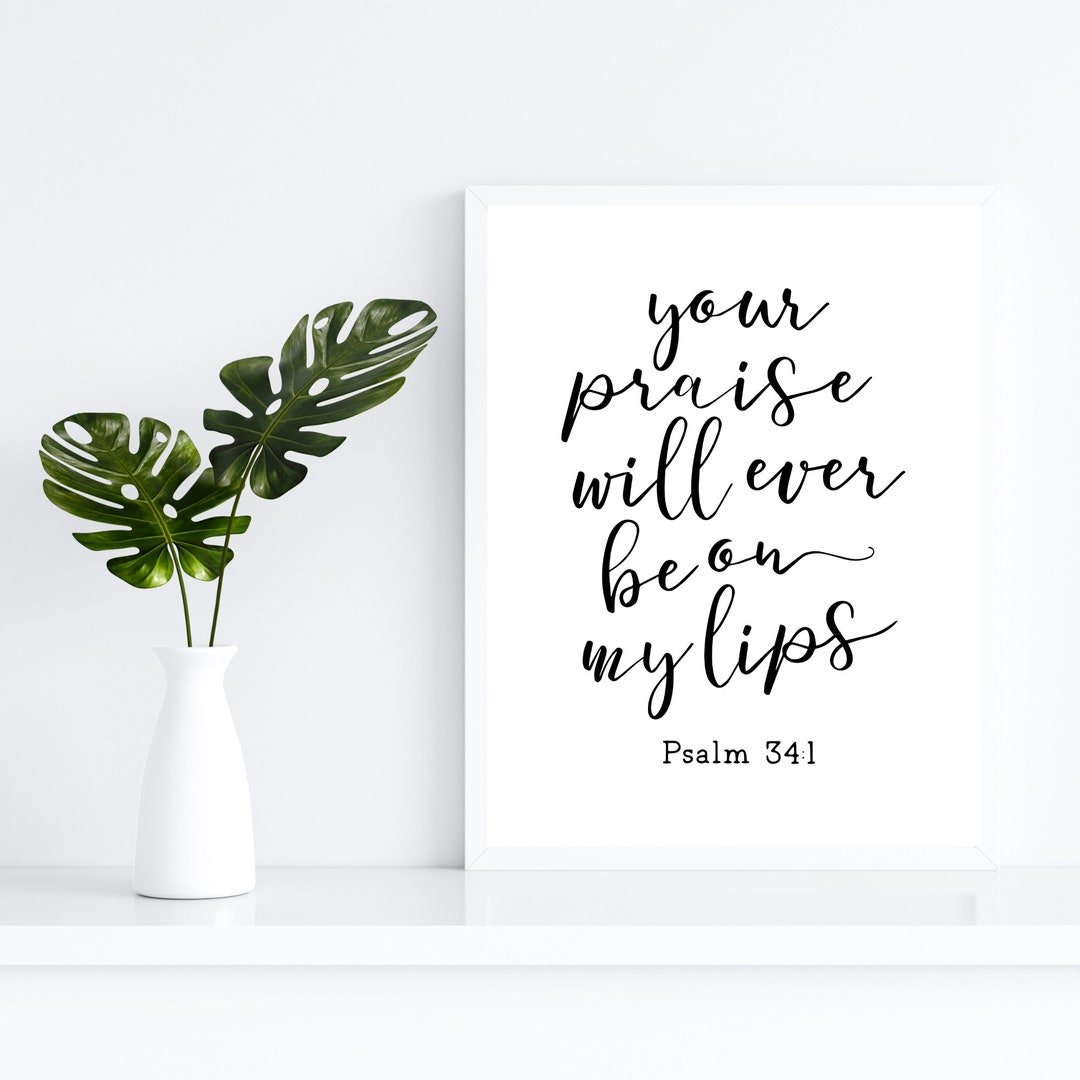 Wall Art Bible Verse Scripture Digital Instant Download Printable Wall ...