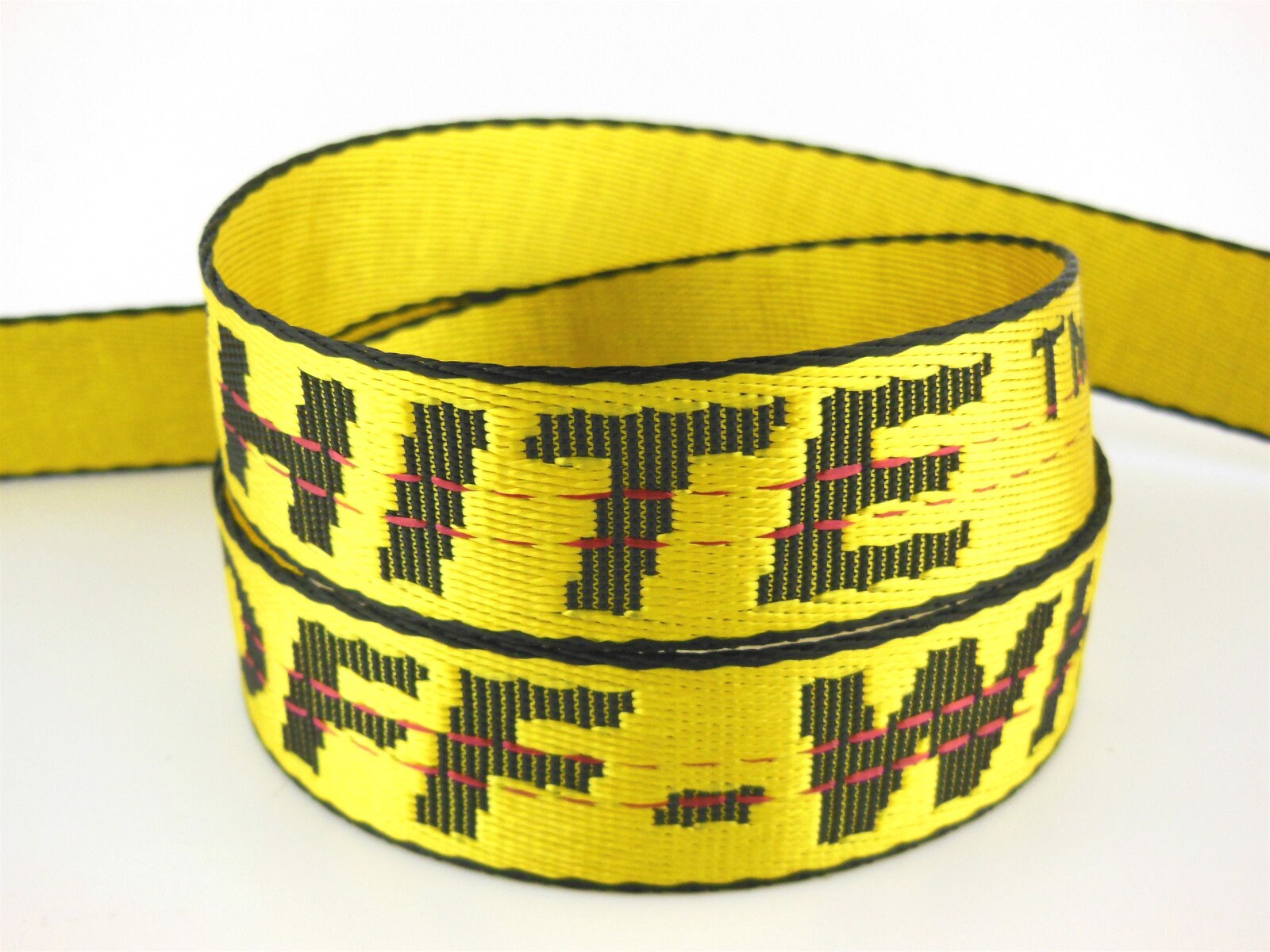 1.4 Inch 35mm Thick Woven Ribbon, Alphabet Jacquard Ribbon, Belt Ribbon ...
