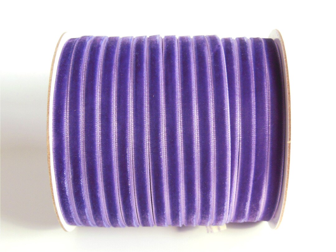 50yards/roll 205 3/8'' Purple Velvet Ribbon, Wide Velvet Ribbon, Purple ...