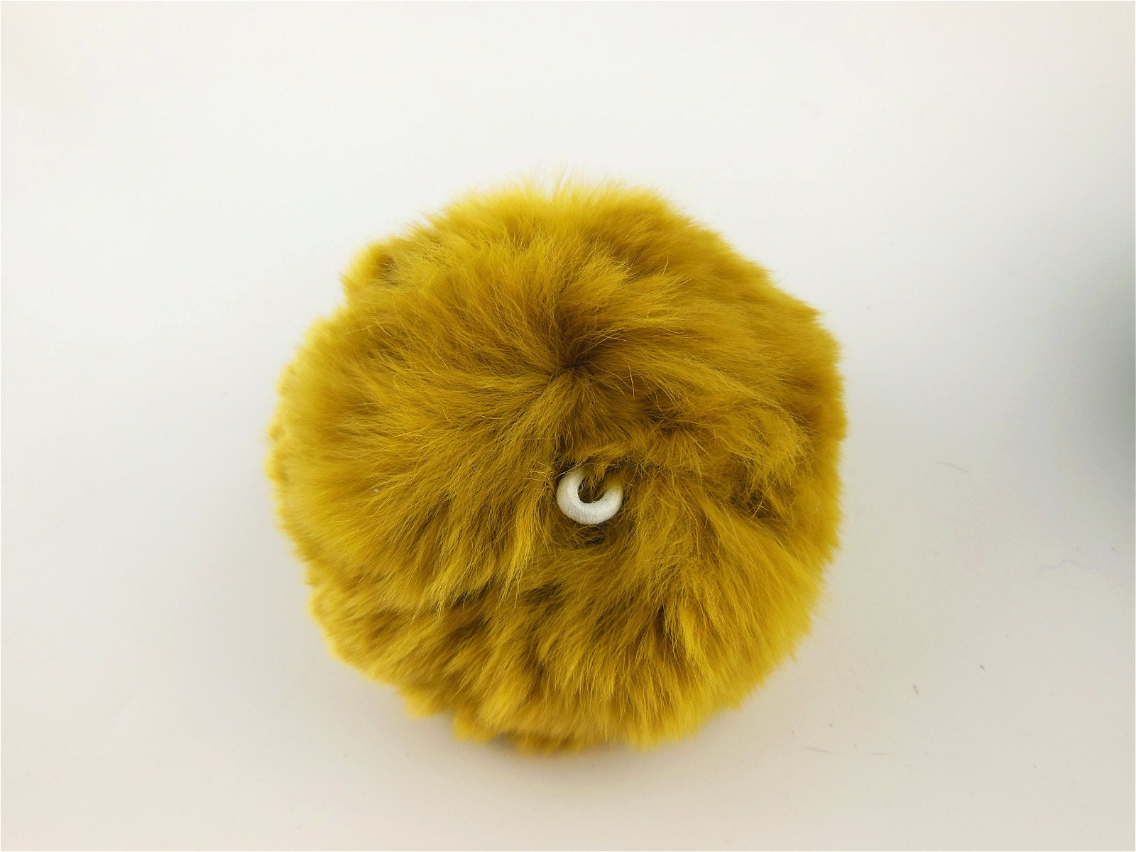 5cm 10 Pieces Fluffy Rabbit Fur Ball Key Chain Women Car Bag Key Ring ...