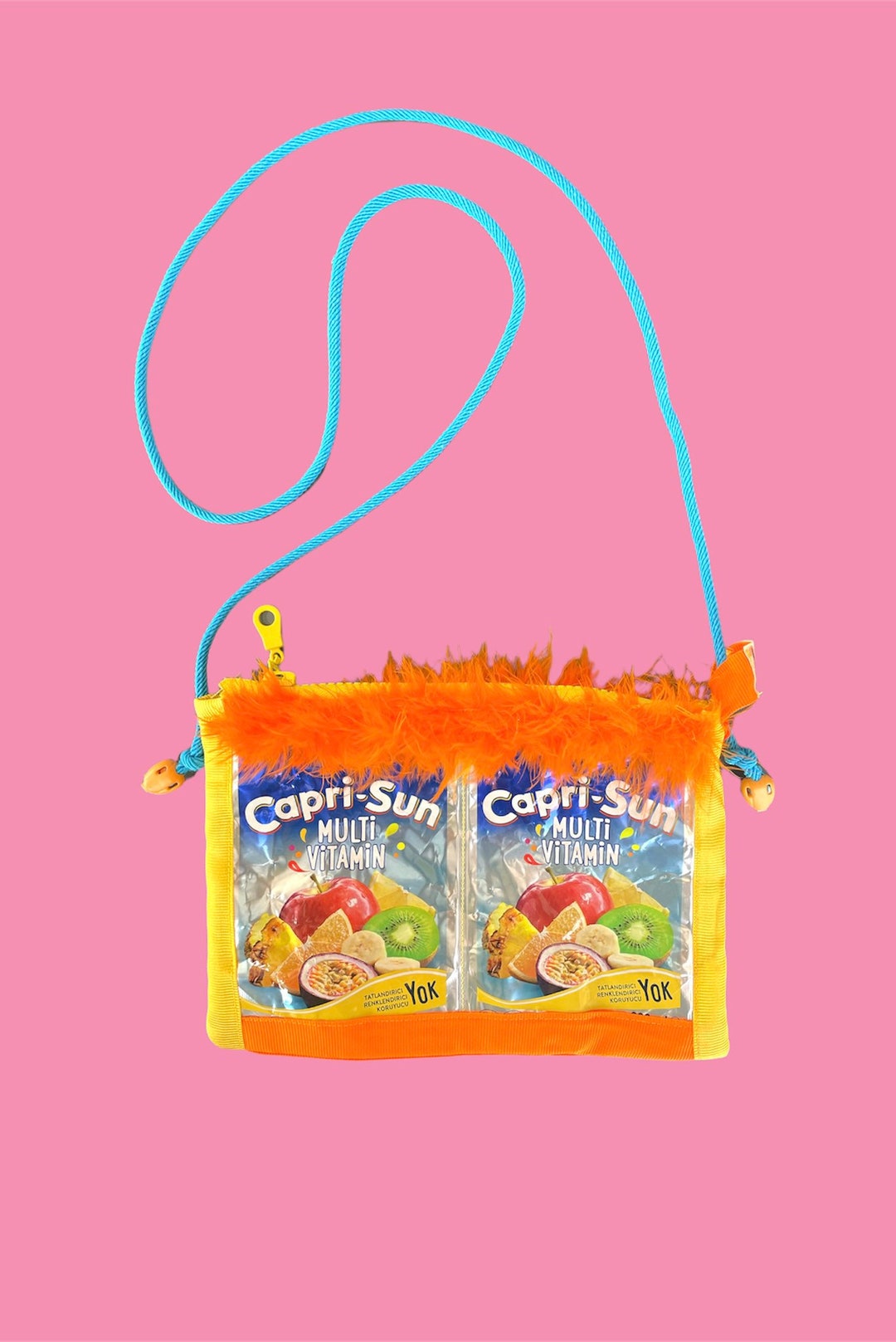 Fluffy Crossbody Upcycled Capri Sun Bag - Etsy