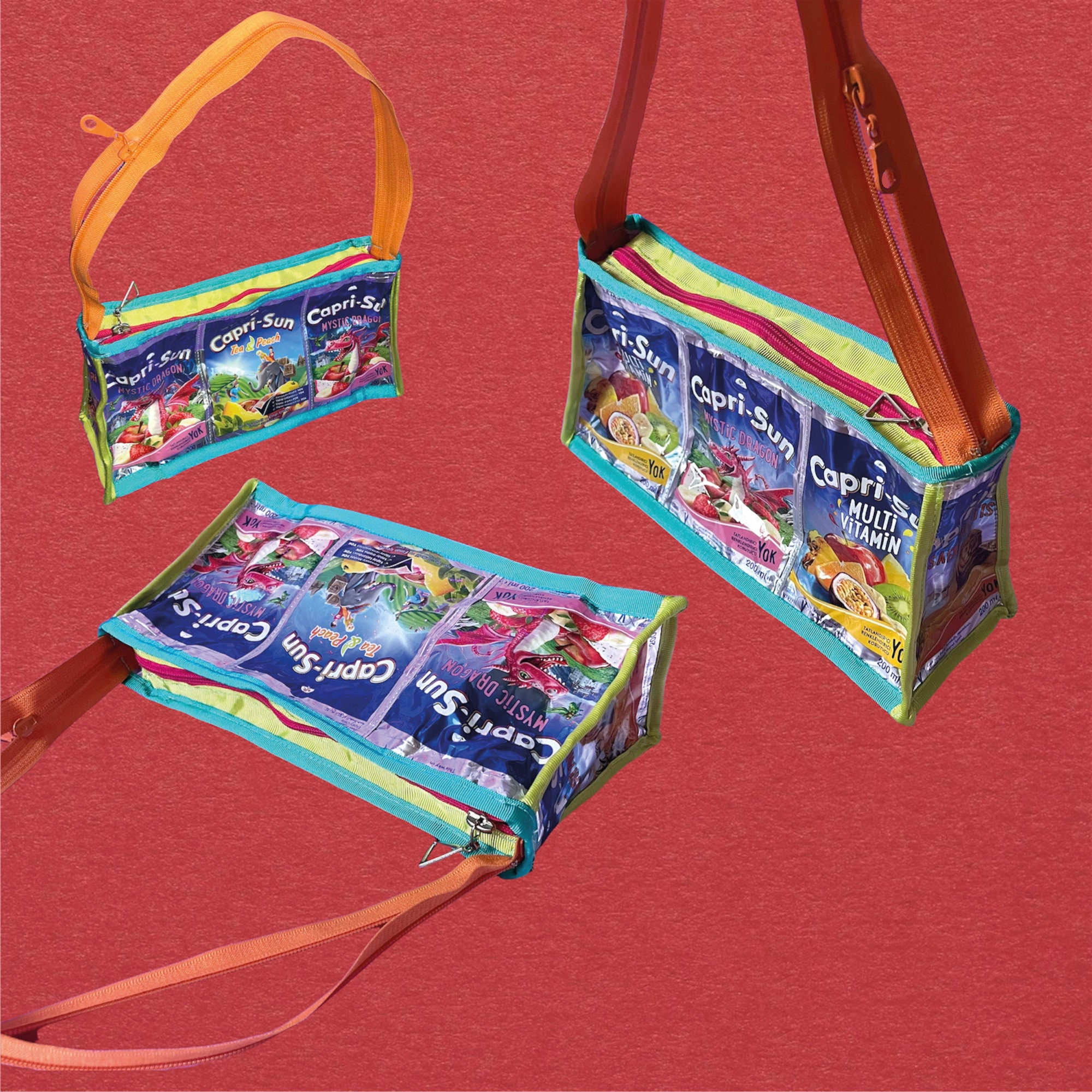 Sustainable Capri Sun Shoulder Bag Handmade Recycled - Etsy