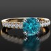 Blue Diamond Engagement Rings 1.00 Carat Blue Diamond Vintage - Etsy