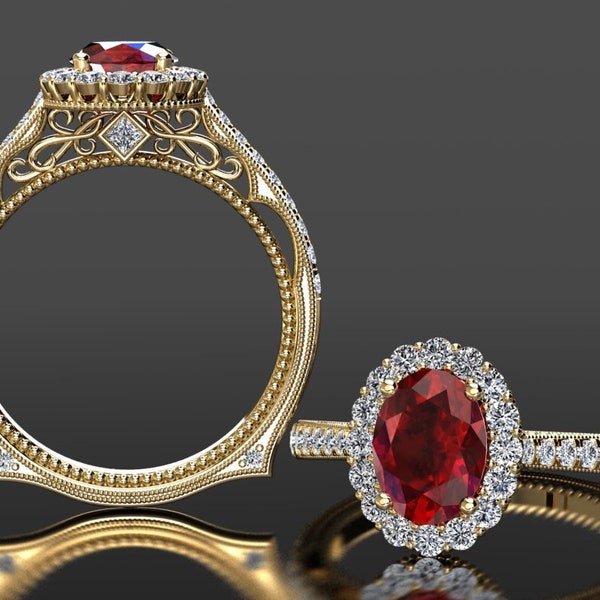 Unique Ruby Ring - Etsy