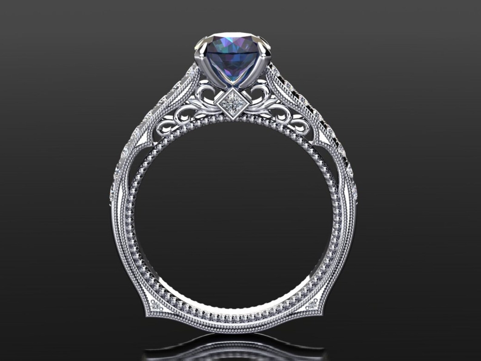 Unique Alexandrite Engagement Ring Alexandrite Engagement Ring - Etsy