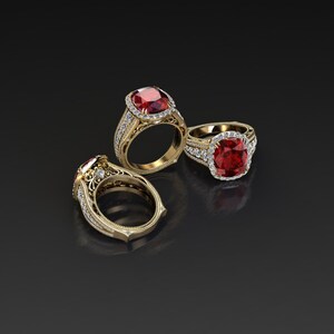 7 Carat Ruby Engagement Ring Unique Ruby Engagement Rings in 14k or 18k ...