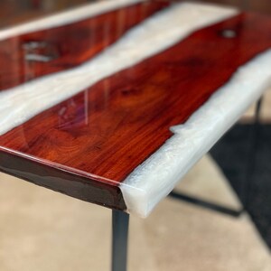 Epoxy Resin End Table - Live Edge - Etsy