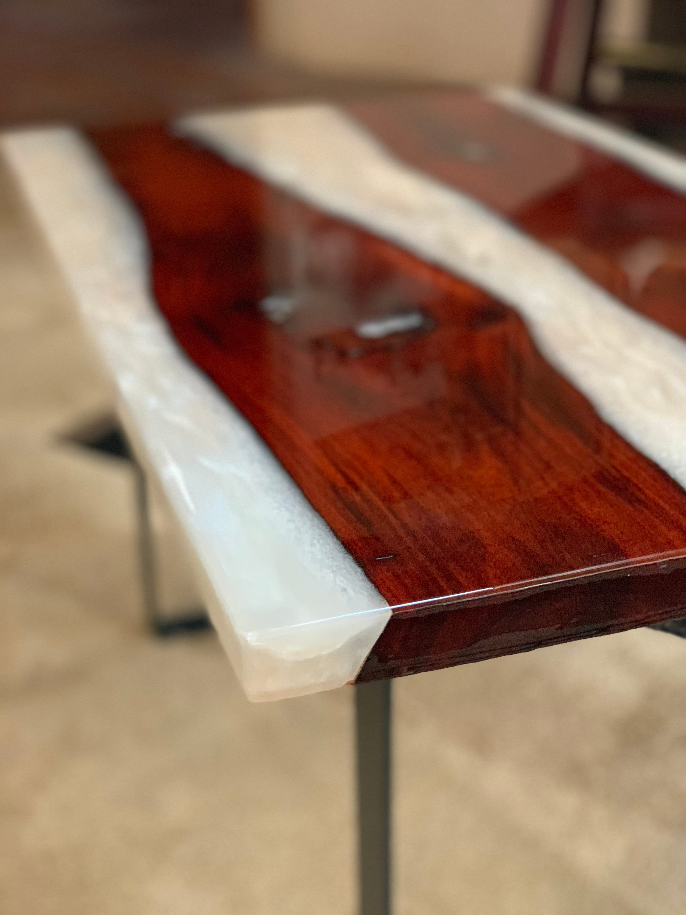 Epoxy Resin End Table - Live Edge - Etsy