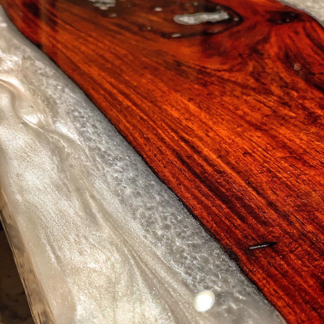Epoxy Resin End Table Live Edge - Etsy