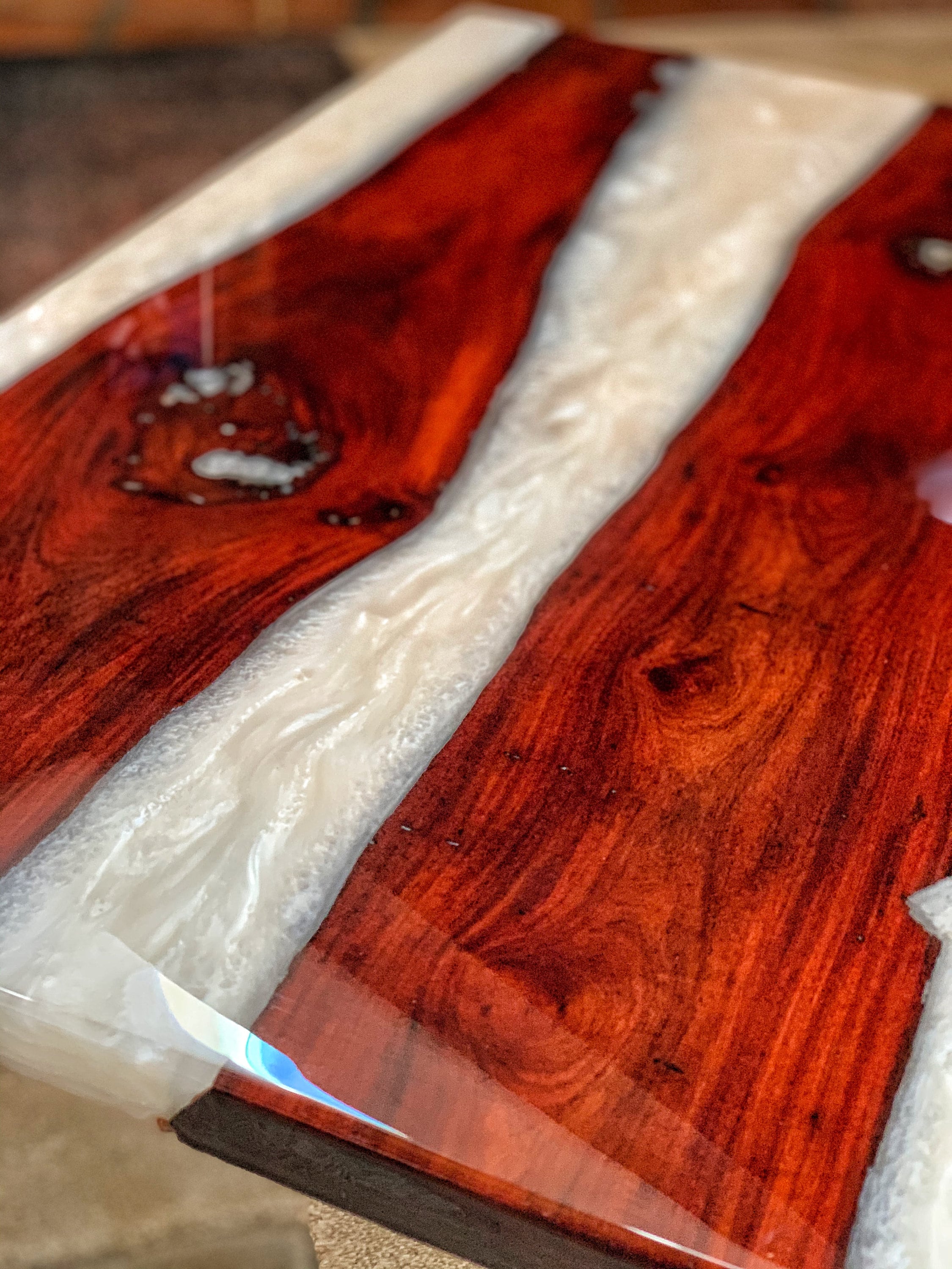 Epoxy Resin End Table Live Edge - Etsy
