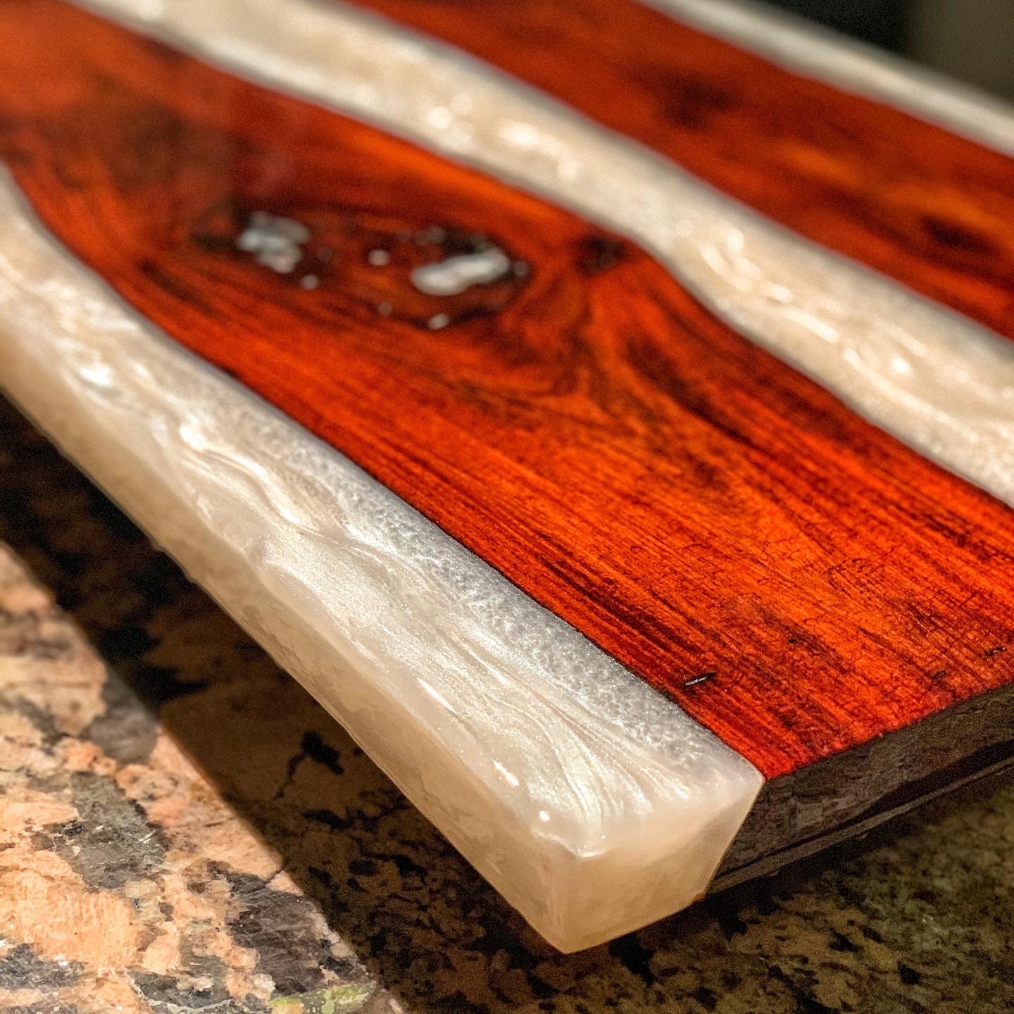 Epoxy Resin End Table - Live Edge - Etsy